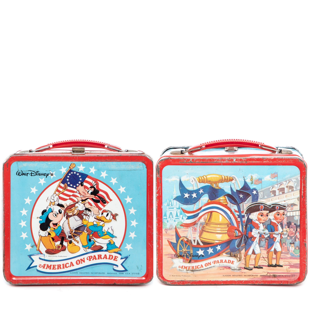 1970's Walt Disney Bicentennial America on Parade Lunchbox and Thermos ...