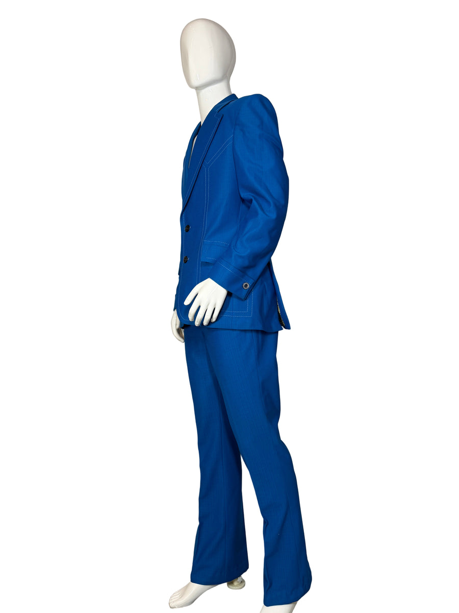 1970's Royal Blue Lasso Suit - Size 40 – Antique Sugar